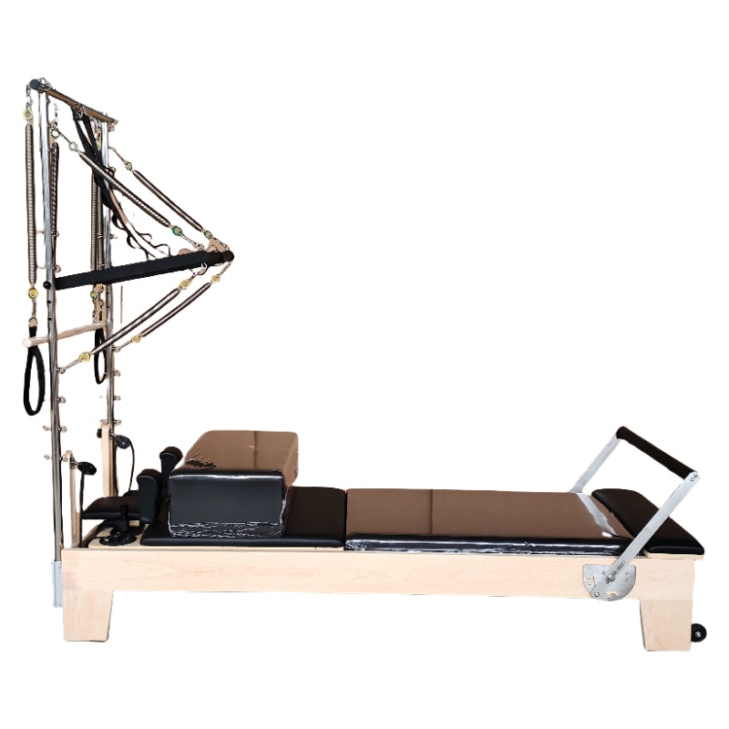 Maple Wooden Pilates Reformer with Tower l ROARFIT Pilates Equipment